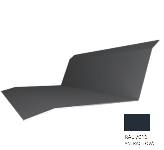 BLIX - Hliník hr. 0,6 mm Lemovanie predné r.š. 500 - R7016 Crna