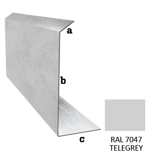 BLIX PVC - Stěnové lem. otevřené r.š. 200 - RAL 7047 TELEGREY